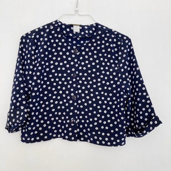 Stuart Alan | Tops | Stuart Alan Cropped Blazer Womens Size Blue White ...